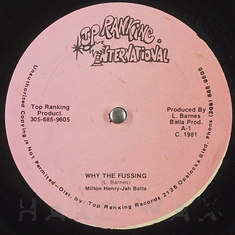 Milton Henry: Why the Fussing - Hard Wax