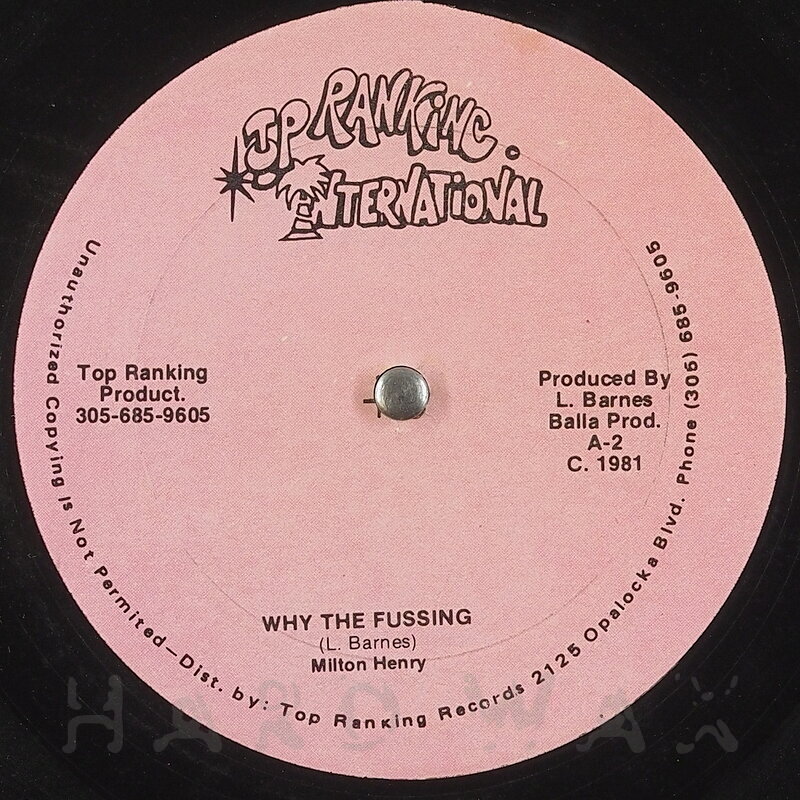 Milton Henry: Why the Fussing - Hard Wax